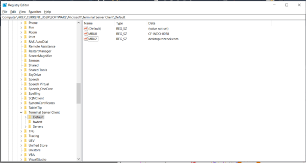 Remote Desktop RDP – how to remove host from history – rozenek.com